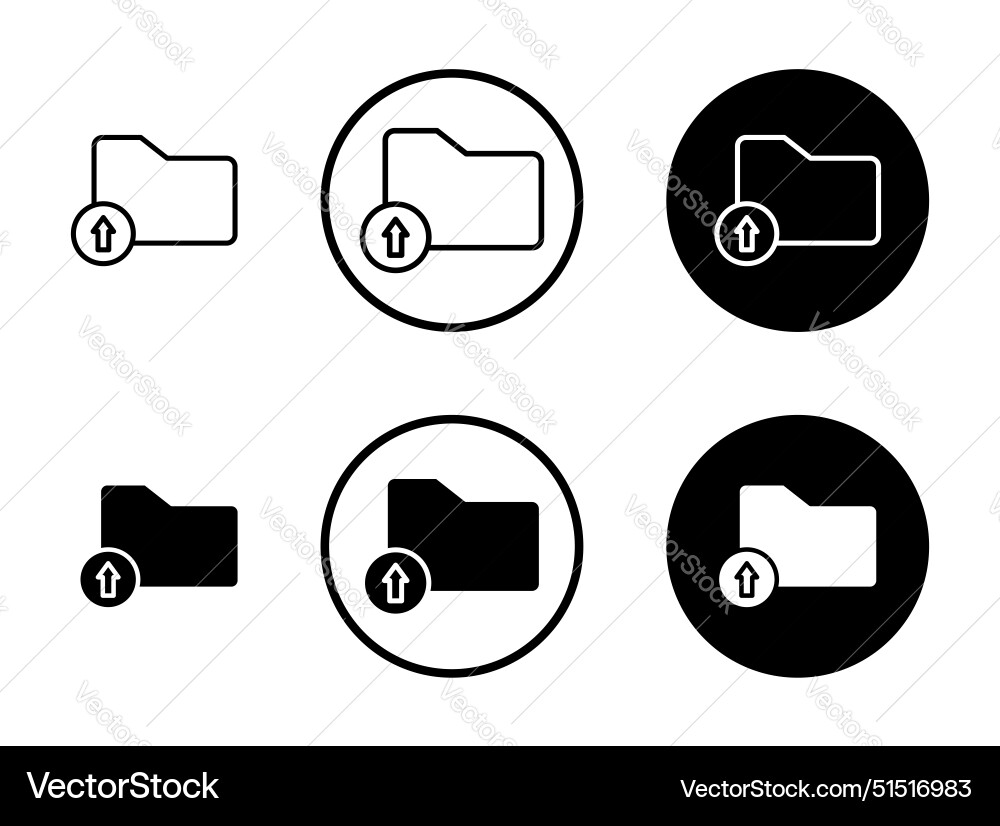Folder upload icon Royalty Free Vector Image - VectorStock