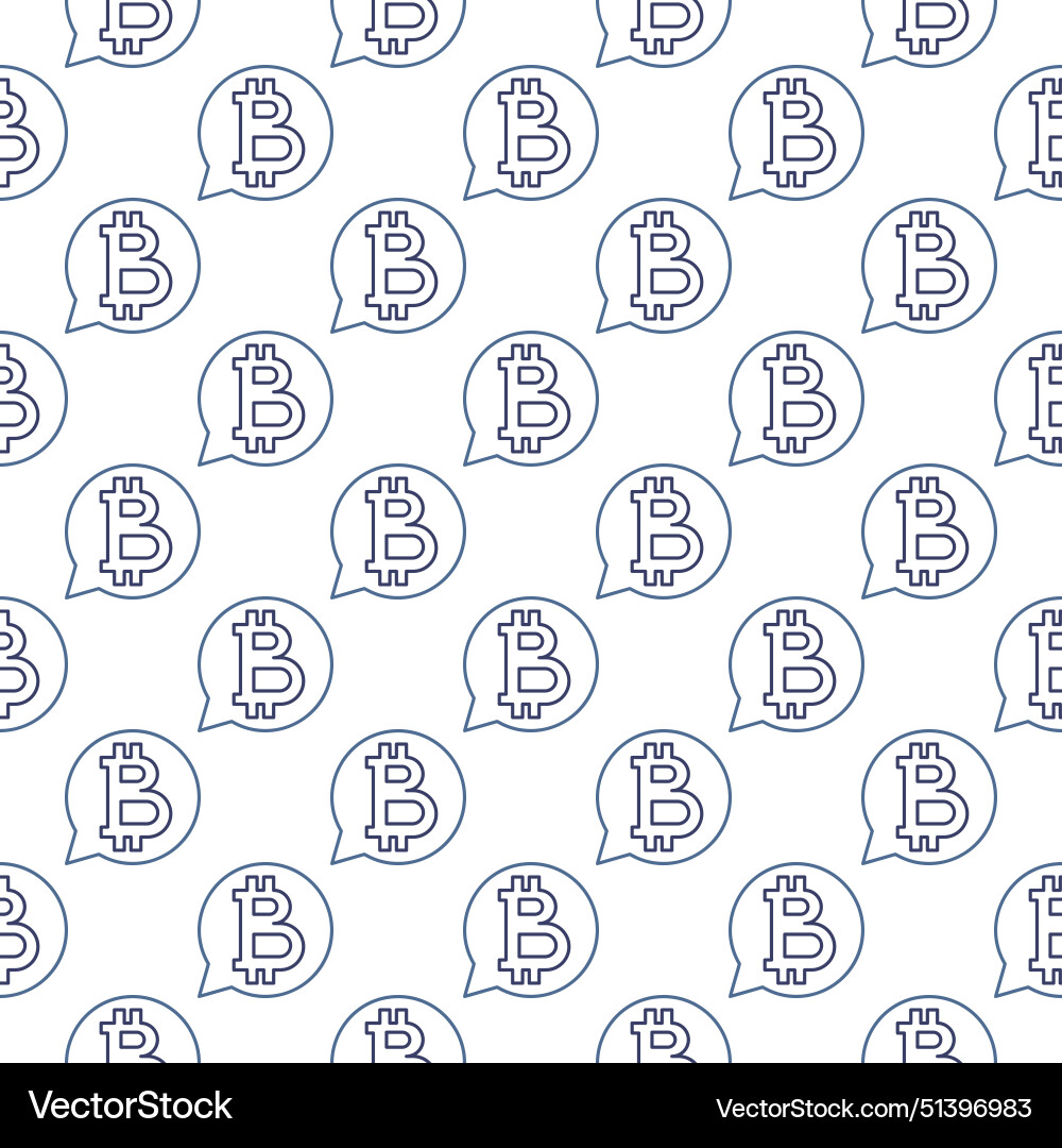 Speech bubble with bitcoin cryptocurrency Vector Image