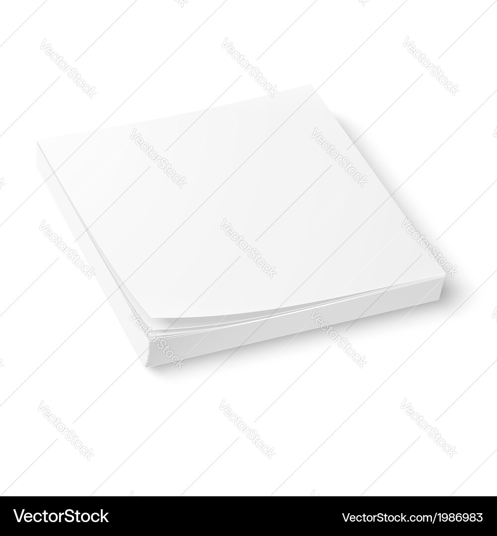 Weiße Papierblockvorlage Lizenzfreies Vektorbild