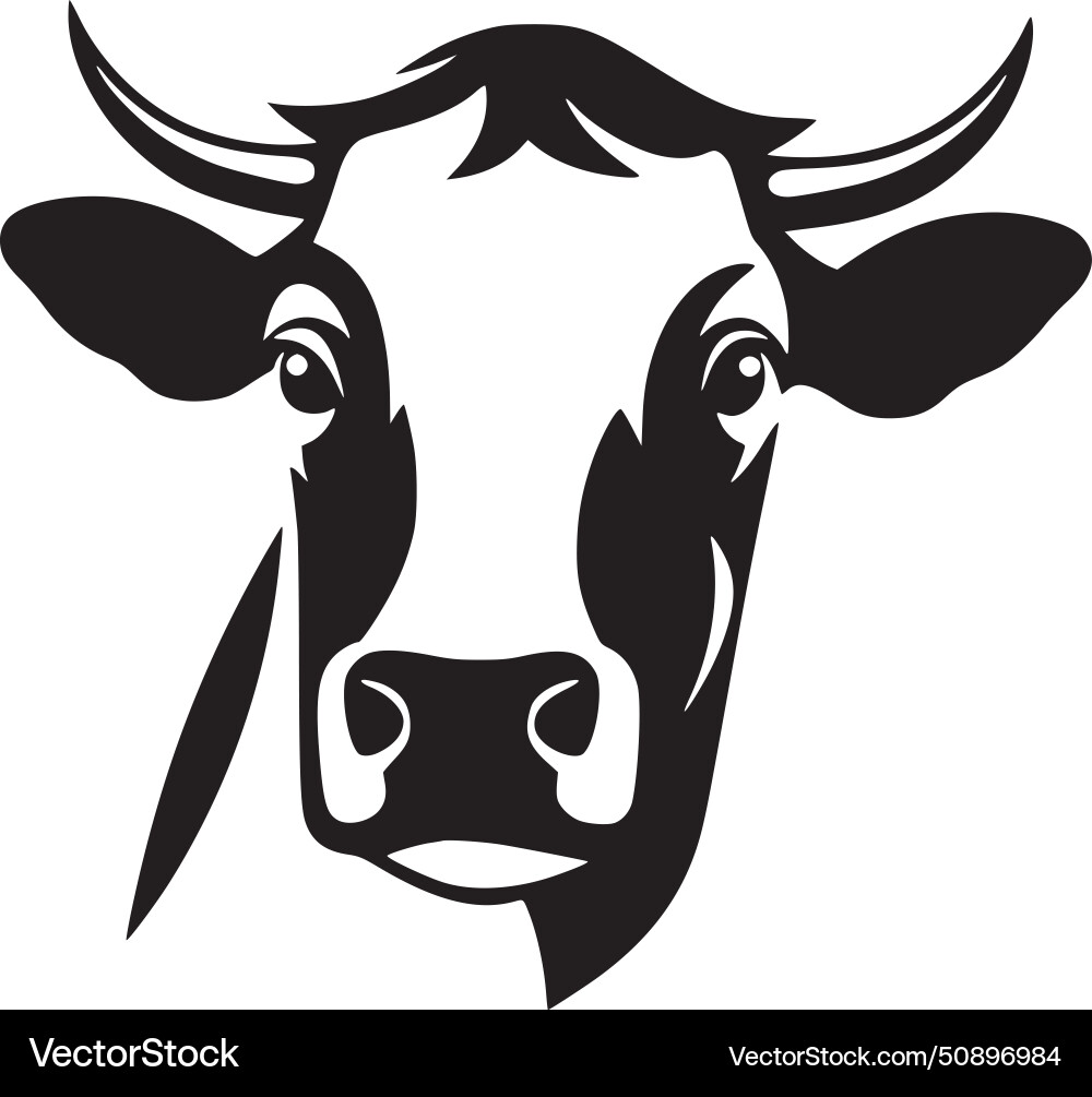 Cow - minimalist and simple silhouette Royalty Free Vector