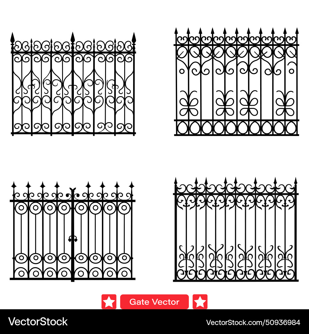 Gateways to elegance stylish silhouettes Vector Image