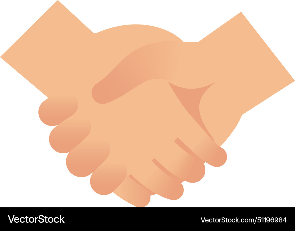 Handshake icon agreement sign partnership hand Vector Image