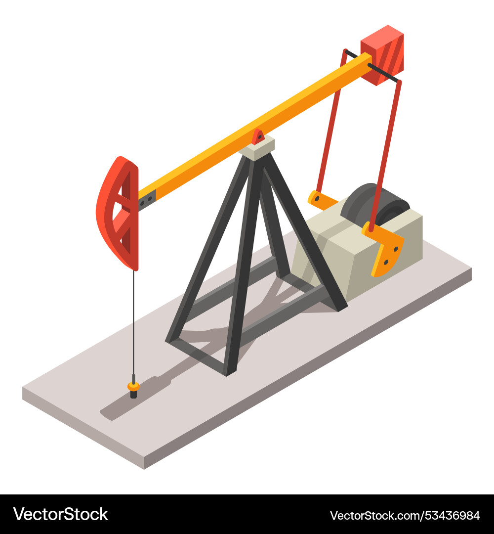 Isometric oil pump jack is significant in drilling