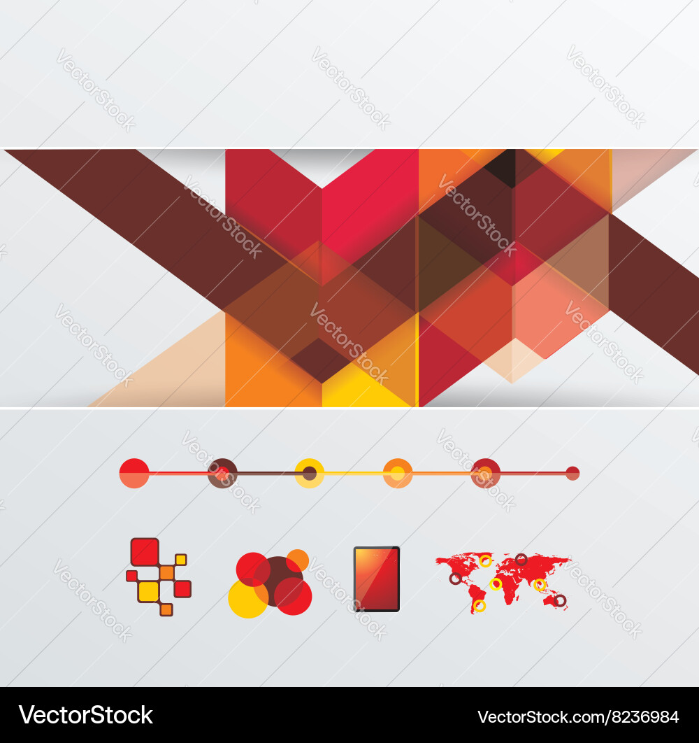 Simple infographic dashboard template with bright Vector Image