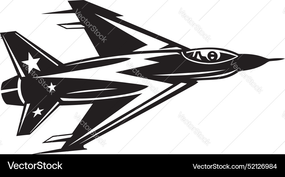 Sky sentinel thunderbolt graphic emblem Royalty Free Vector