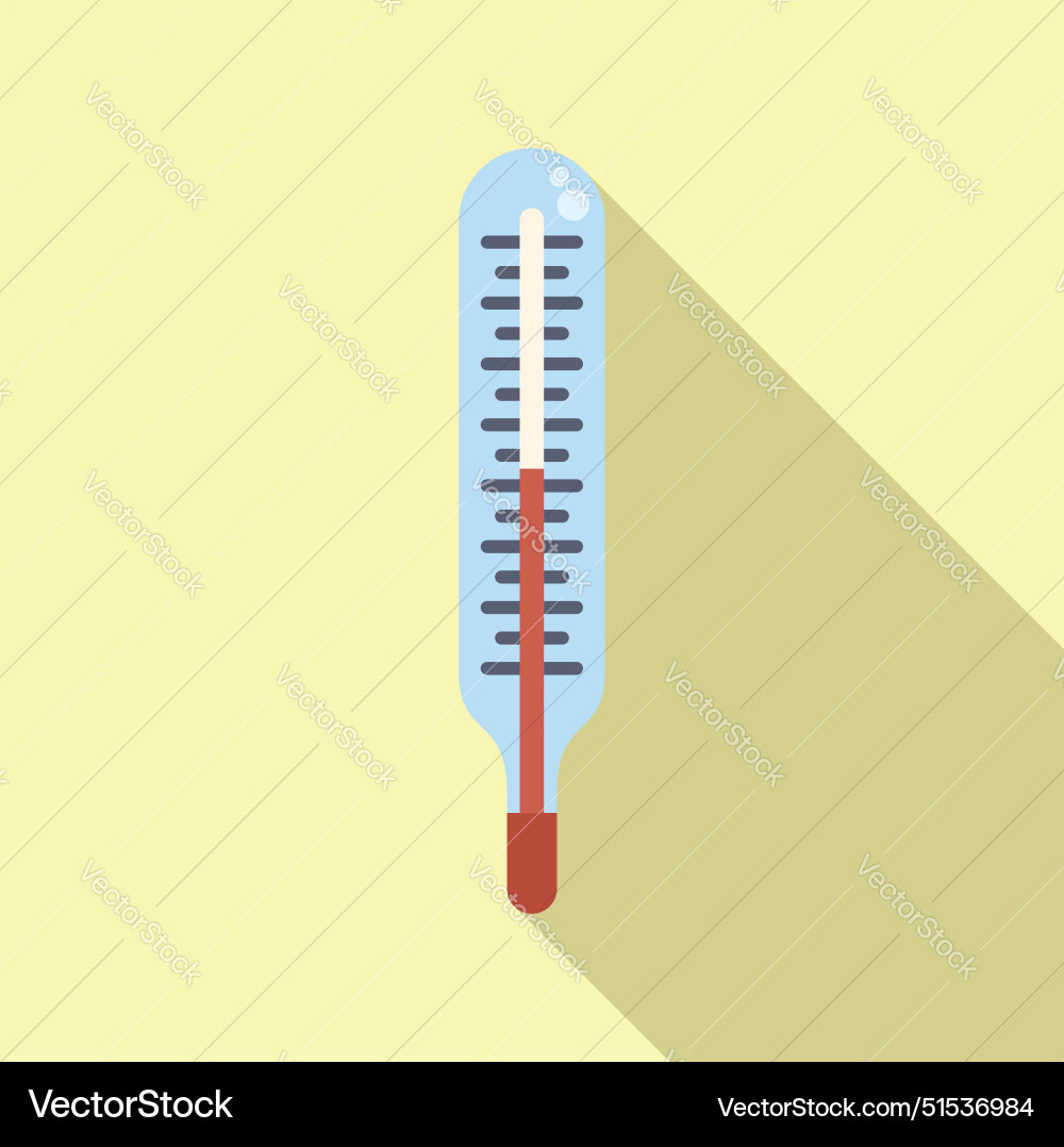 Thermometer indicating high temperature useful Vector Image