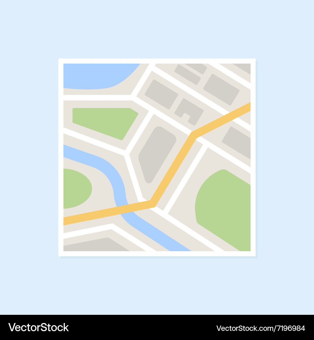 Town Map Royalty Free Vector Image - VectorStock
