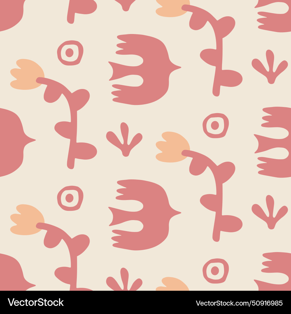 Abstract botanical floral seamless pattern Vector Image