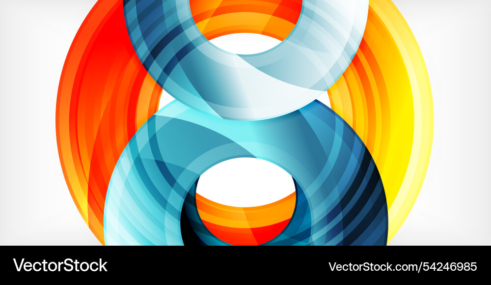 Bright colorful circles with light effects Vector Image