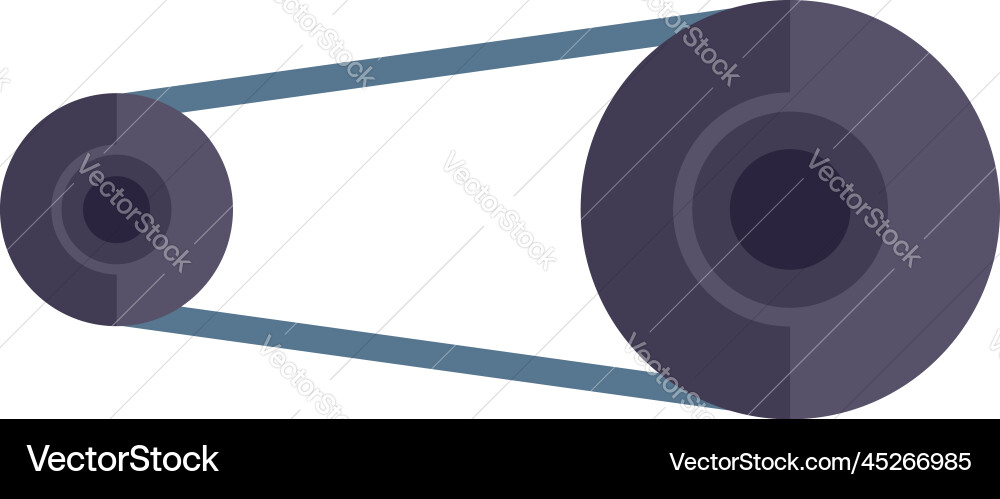 Car motor belt icon flat engine spare Royalty Free Vector