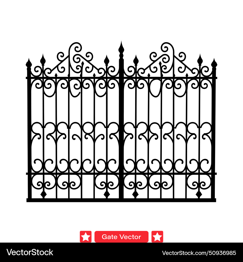 Fairy tale gate set transporting you to a world Vector Image