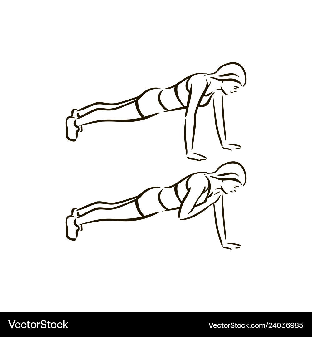 Fitness exercise work out Royalty Free Vector Image
