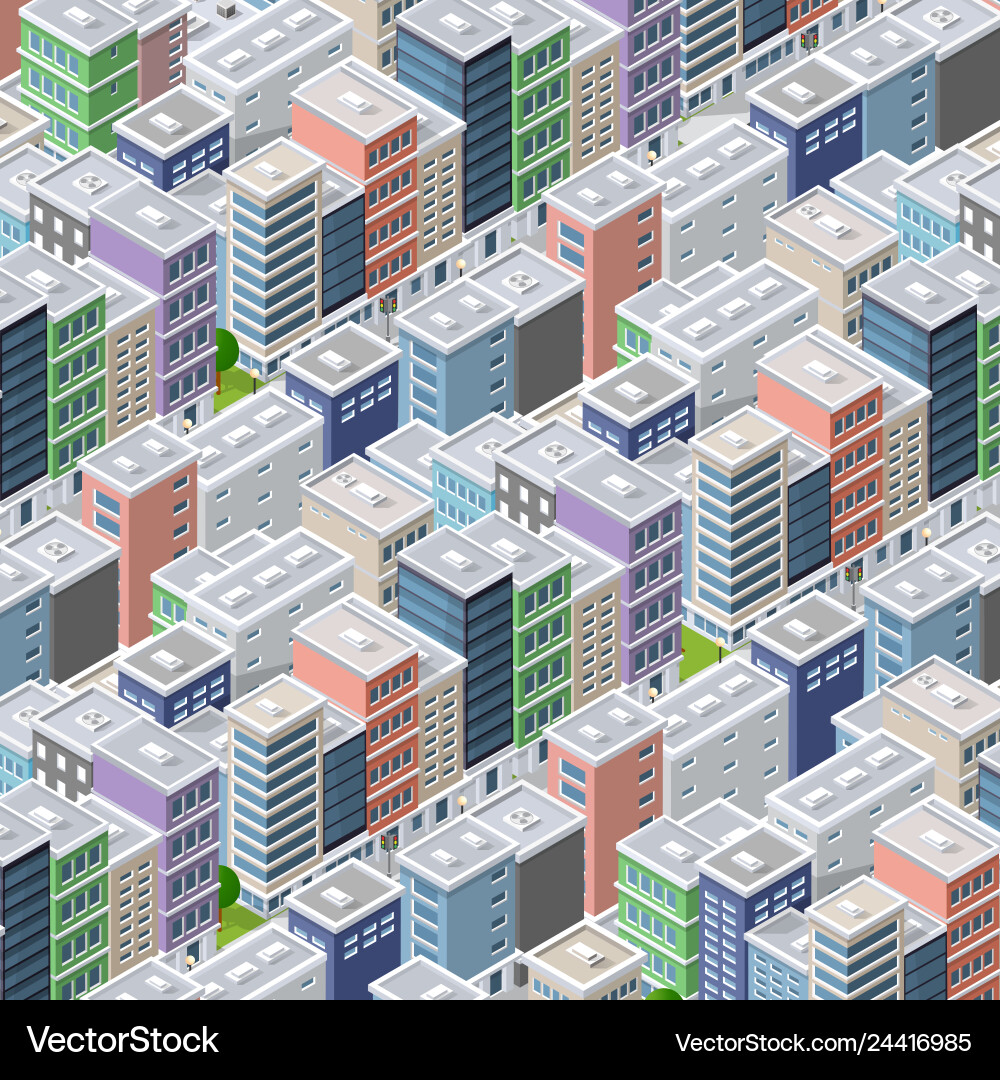 Megapolis city quarter Royalty Free Vector Image