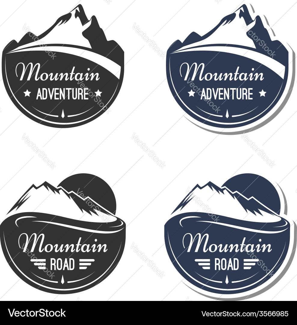 Mountain design elements Royalty Free Vector Image