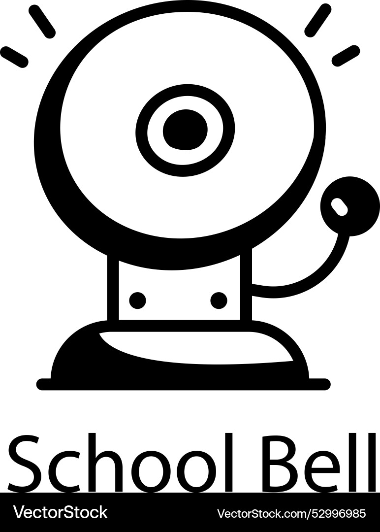 School bell Royalty Free Vector Image - VectorStock