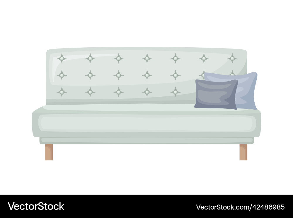 Sofa comfortable for interior design Royalty Free Vector