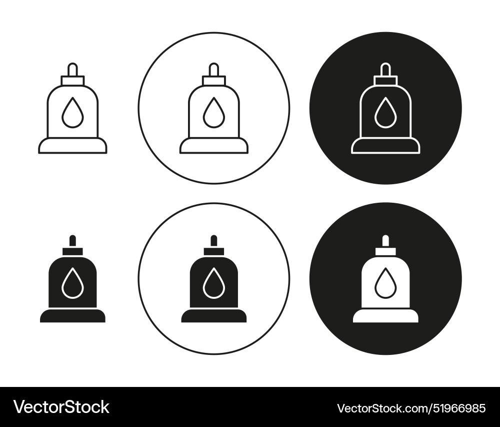 Sump pump flat line icon collection sump pump set Vector Image