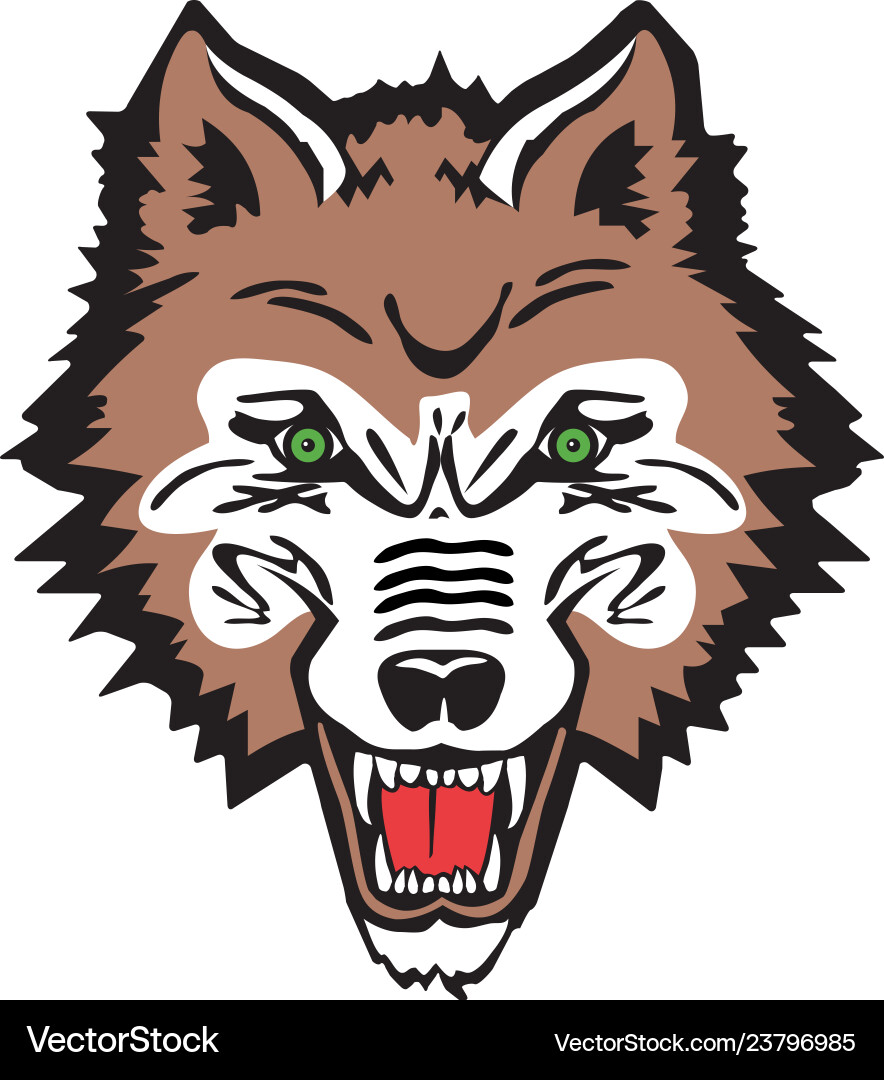 Wolf logo mascot Royalty Free Vector Image - VectorStock