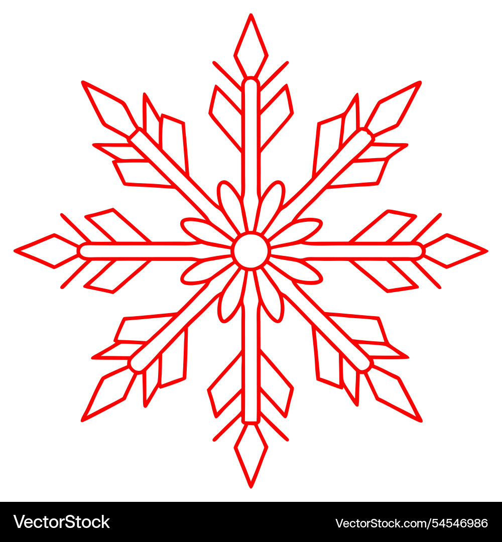 Christmas snowflake Royalty Free Vector Image - VectorStock