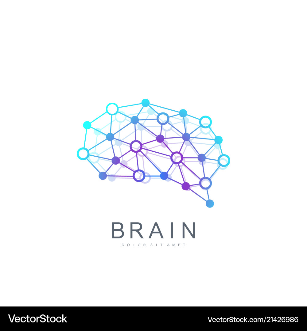 Colorful template brain logo creative idea Vector Image