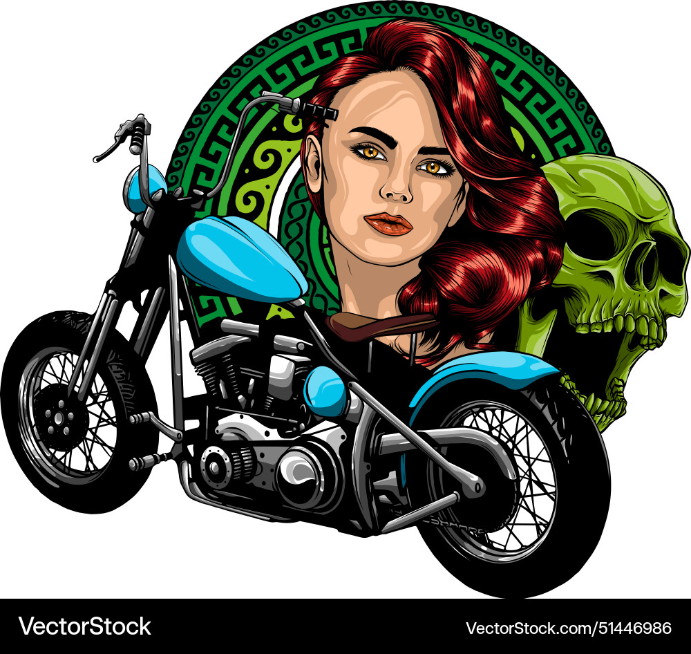 Custom motorcycle chopper Royalty Free Vector Image