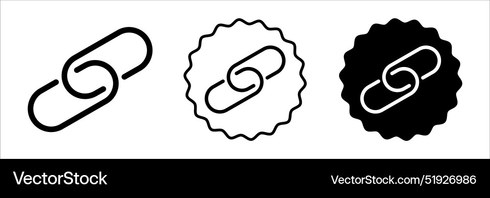 Link icon symbol set collection simple sign Vector Image