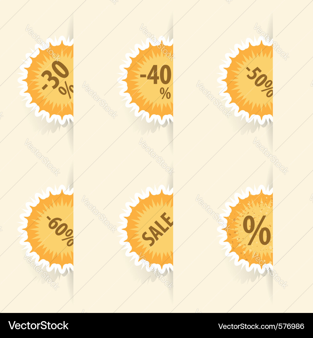 Sticker elements Royalty Free Vector Image - VectorStock