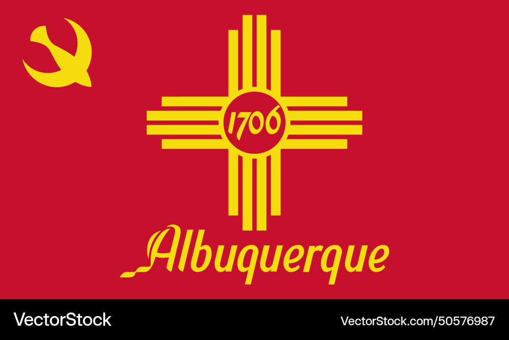Albuquerque flag Royalty Free Vector Image - VectorStock
