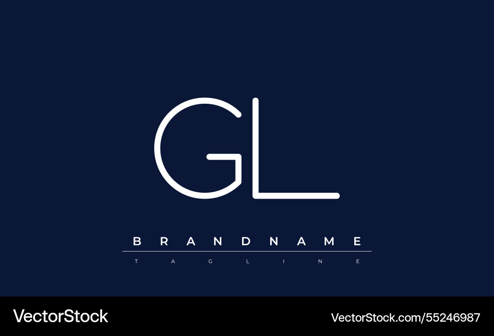 Creative gl letter initial logo image Royalty Free Vector