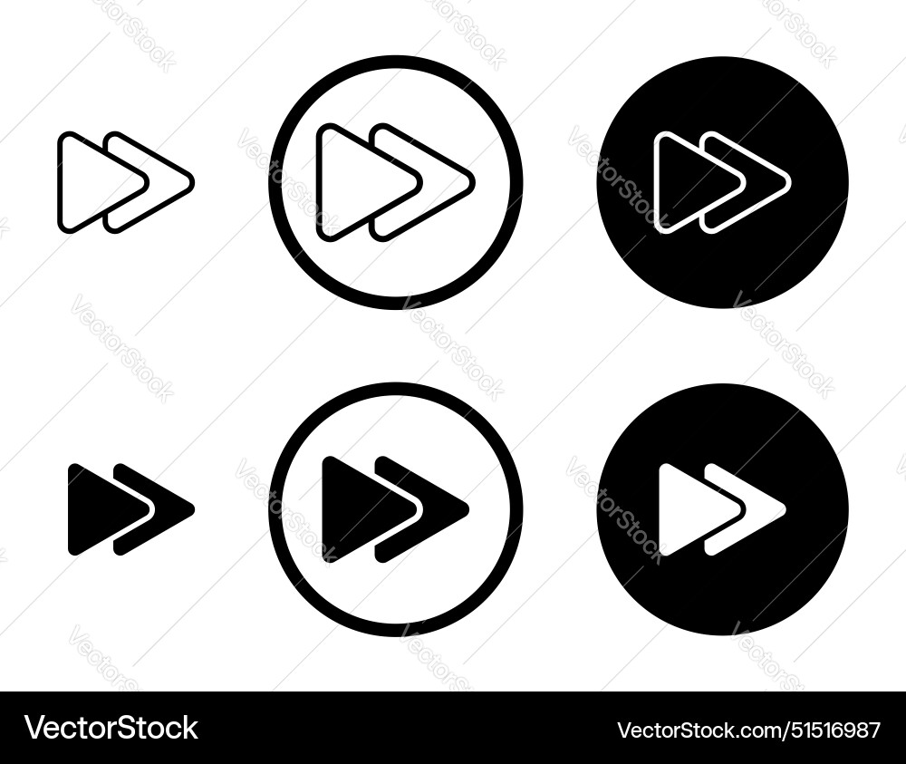 Forward icon Royalty Free Vector Image - VectorStock