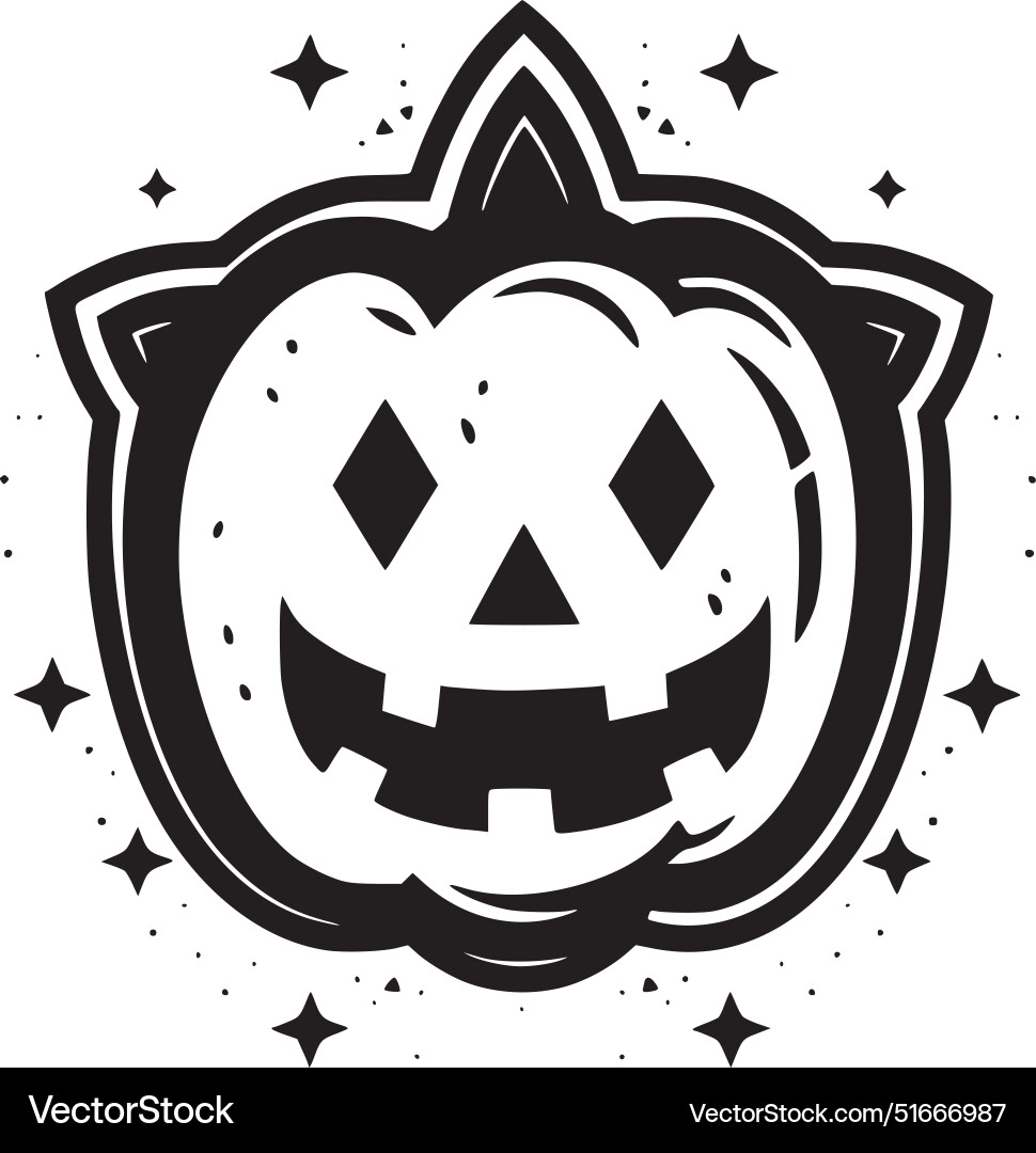 Halloween - black and white Royalty Free Vector Image