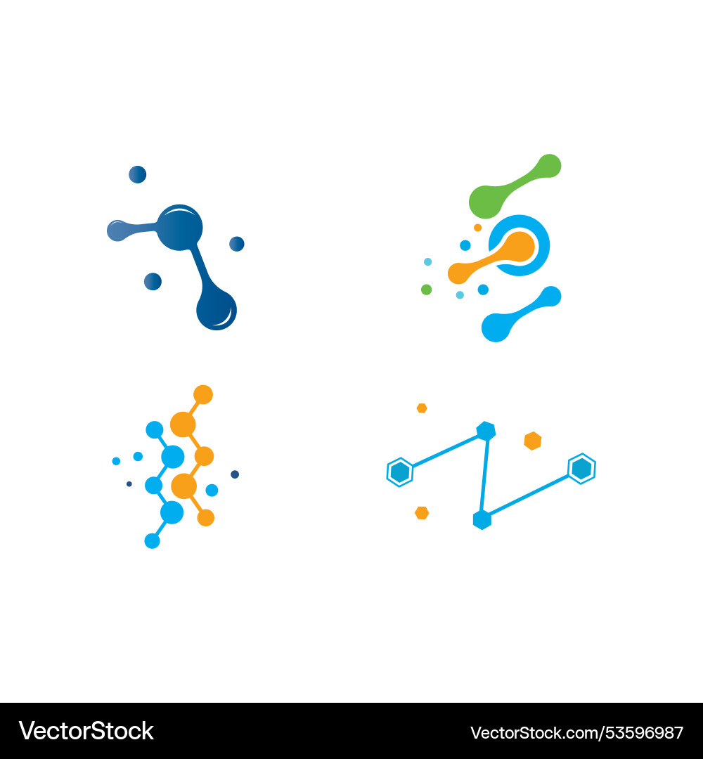 Molecule logo Royalty Free Vector Image - VectorStock