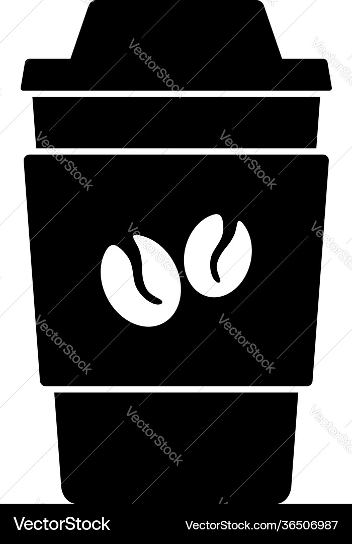 Outdoor paper coffee icon Royalty Free Vector Image