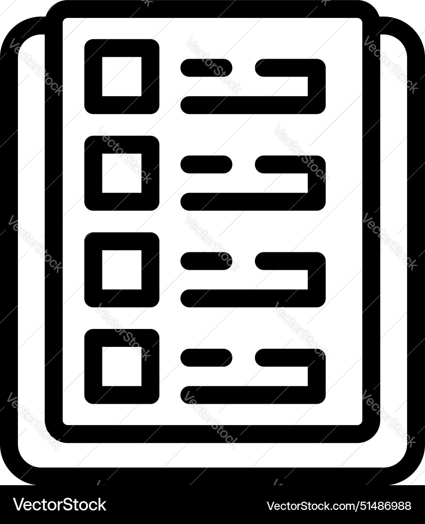 Black and white checklist icon Royalty Free Vector Image