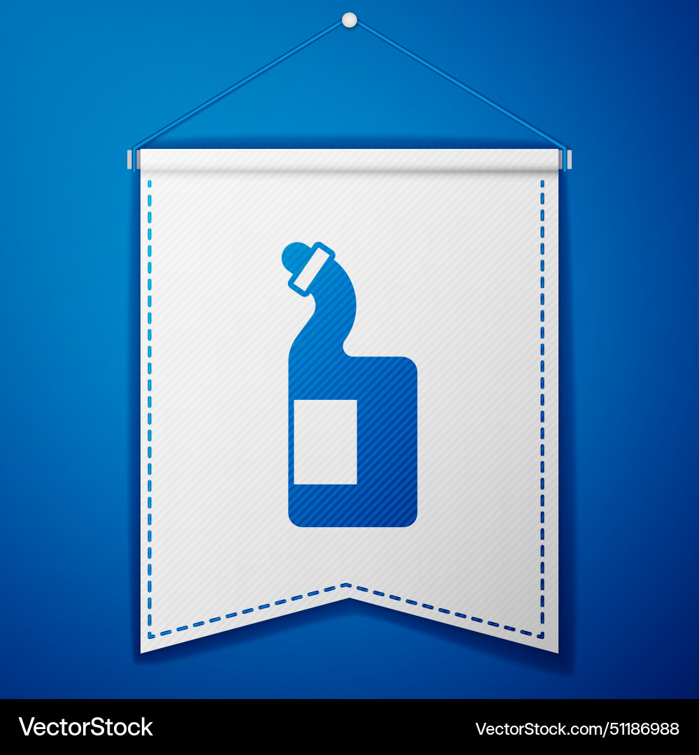 Blue dishwashing liquid bottle icon isolated Vector Image