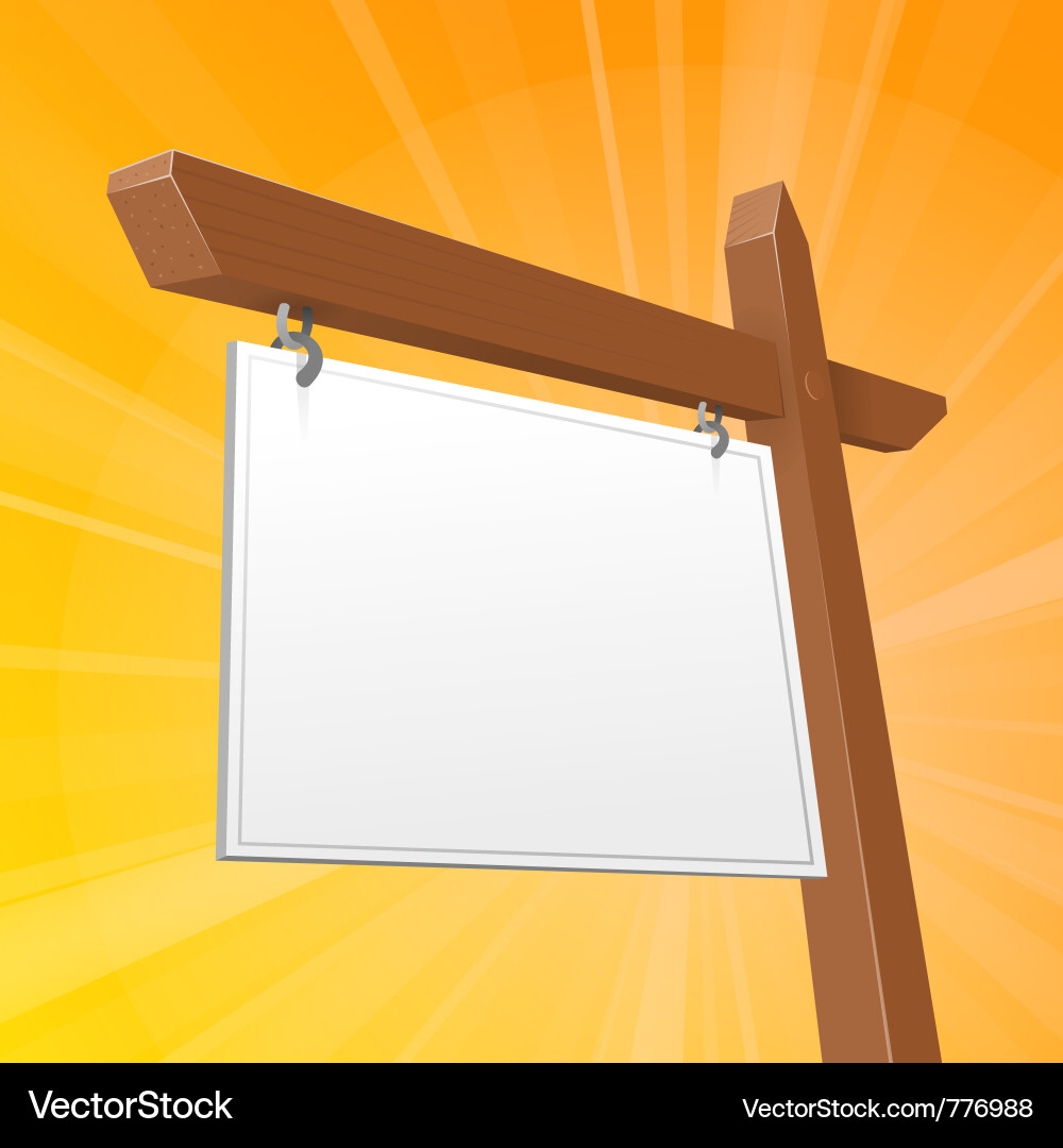 Brown real estate sign Royalty Free Vector Image