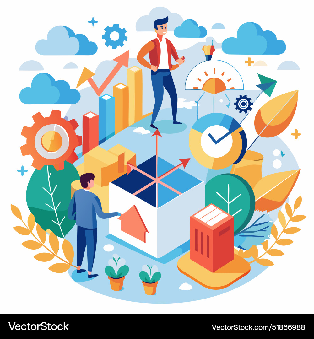 Business growth innovation concept Royalty Free Vector Image