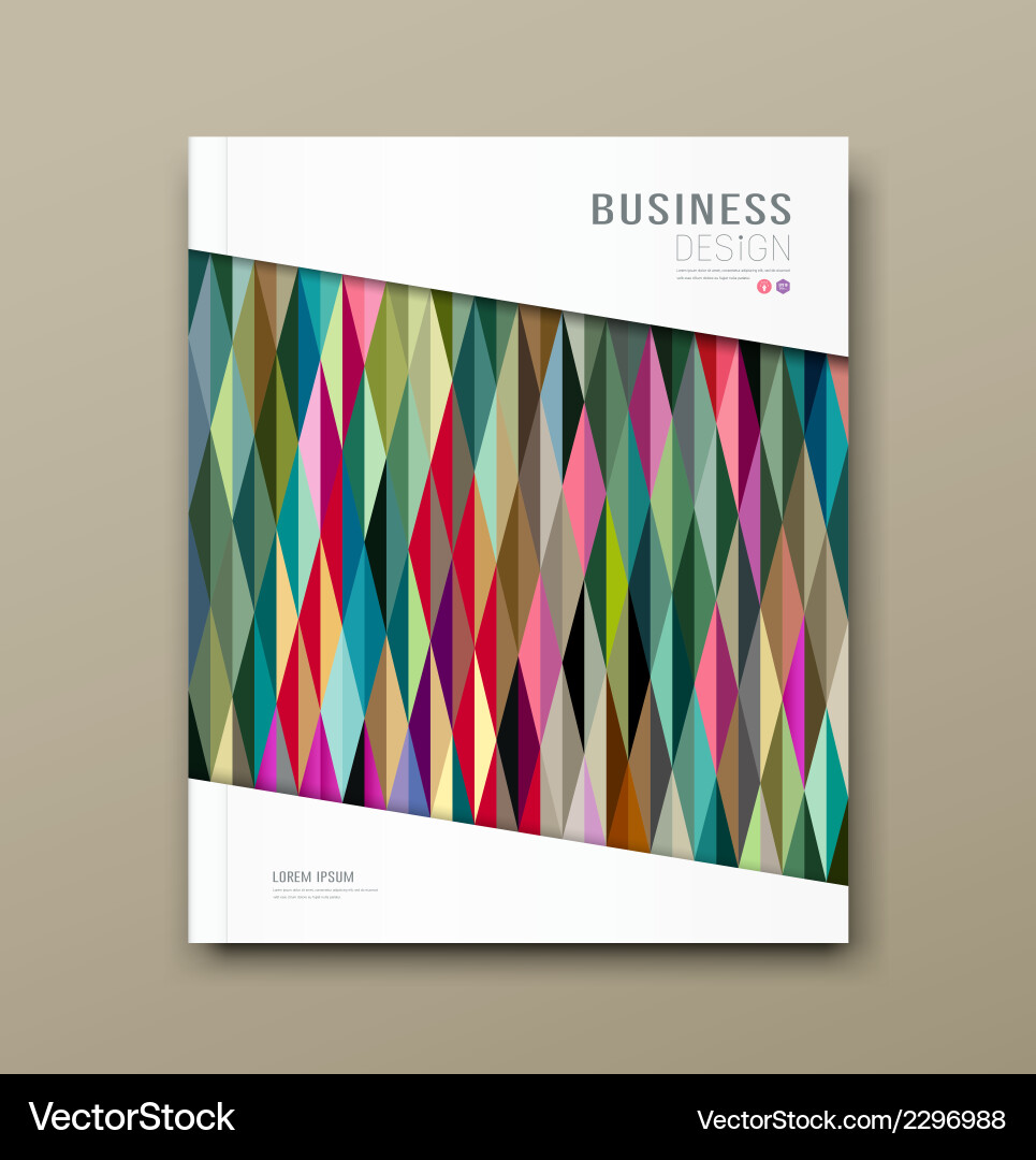 Cover magazine colorful triangle geometric pattern
