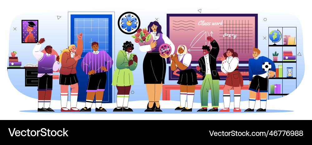 Happy teachers day Royalty Free Vector Image - VectorStock