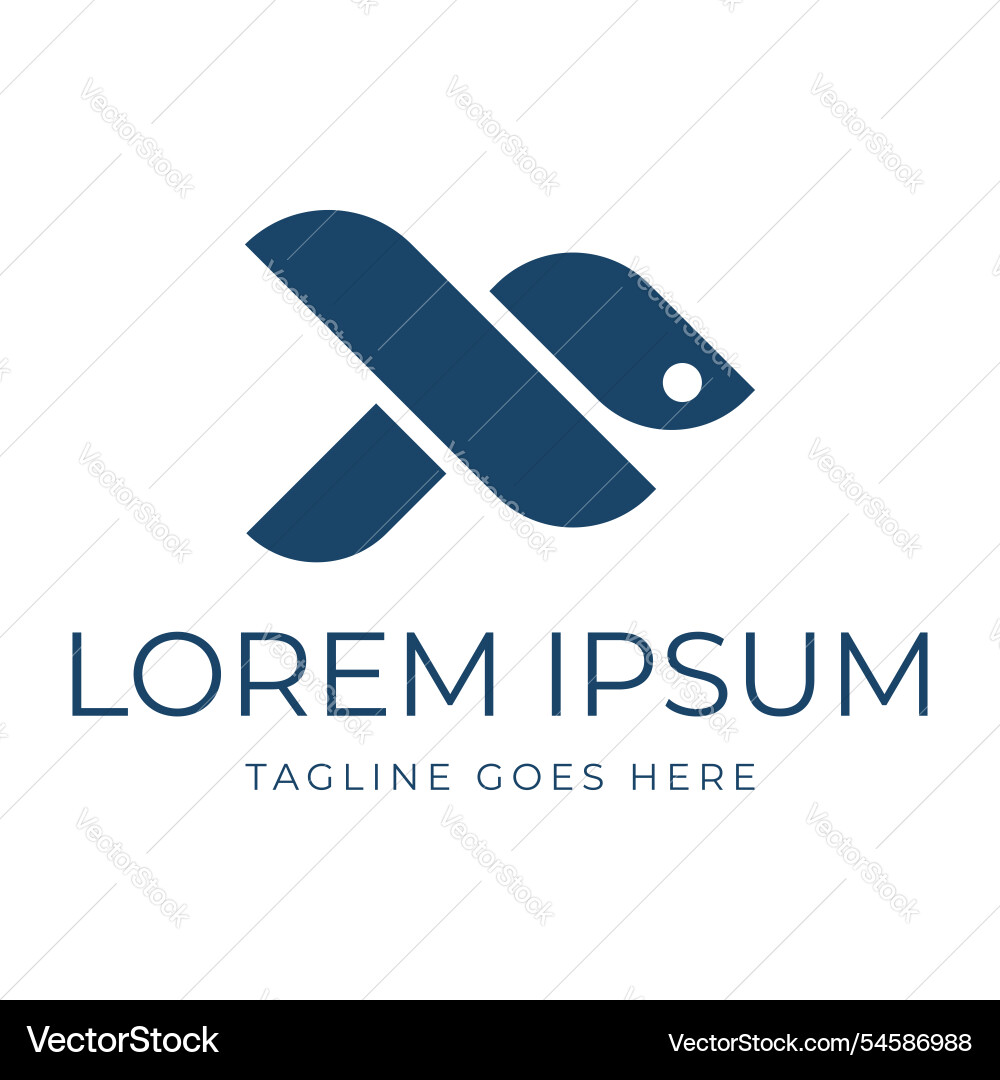 Simple minimalist clever initial letter f Vector Image