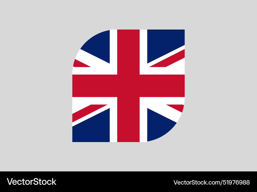 United kingdom flag sign Royalty Free Vector Image