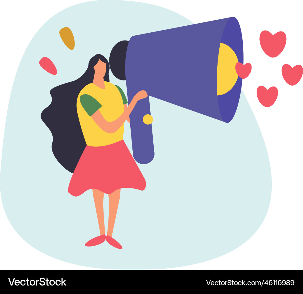 Customer promotion flat composition Royalty Free Vector