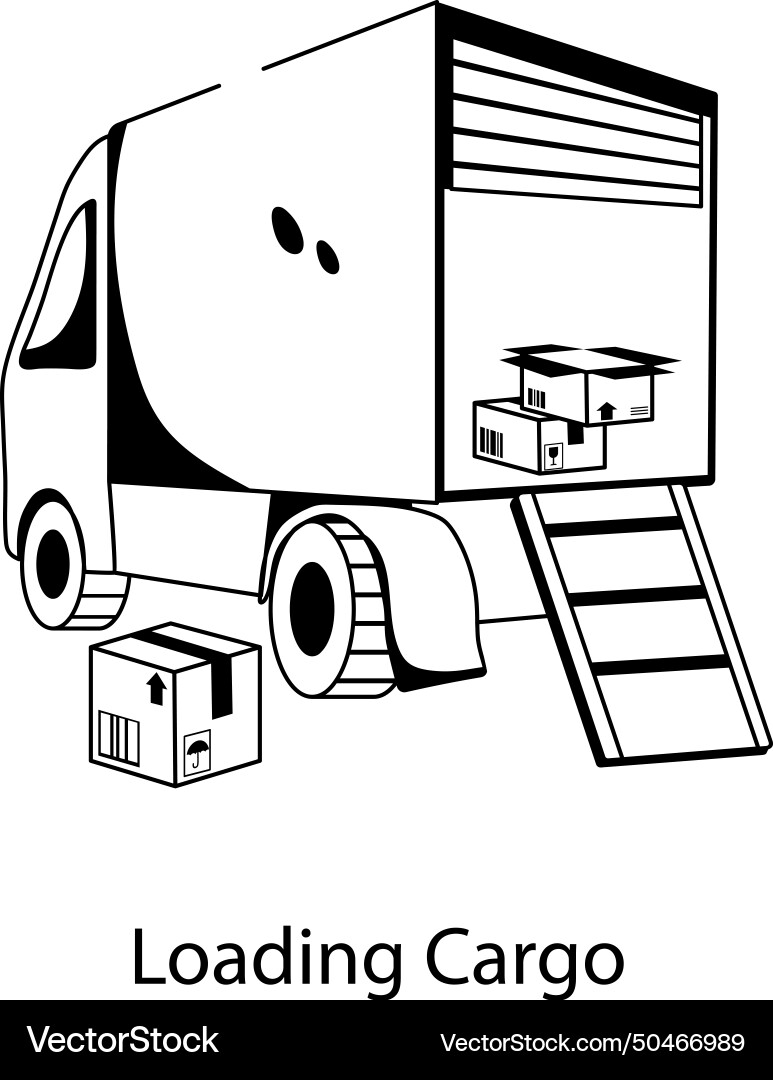 Loading cargo Royalty Free Vector Image - VectorStock