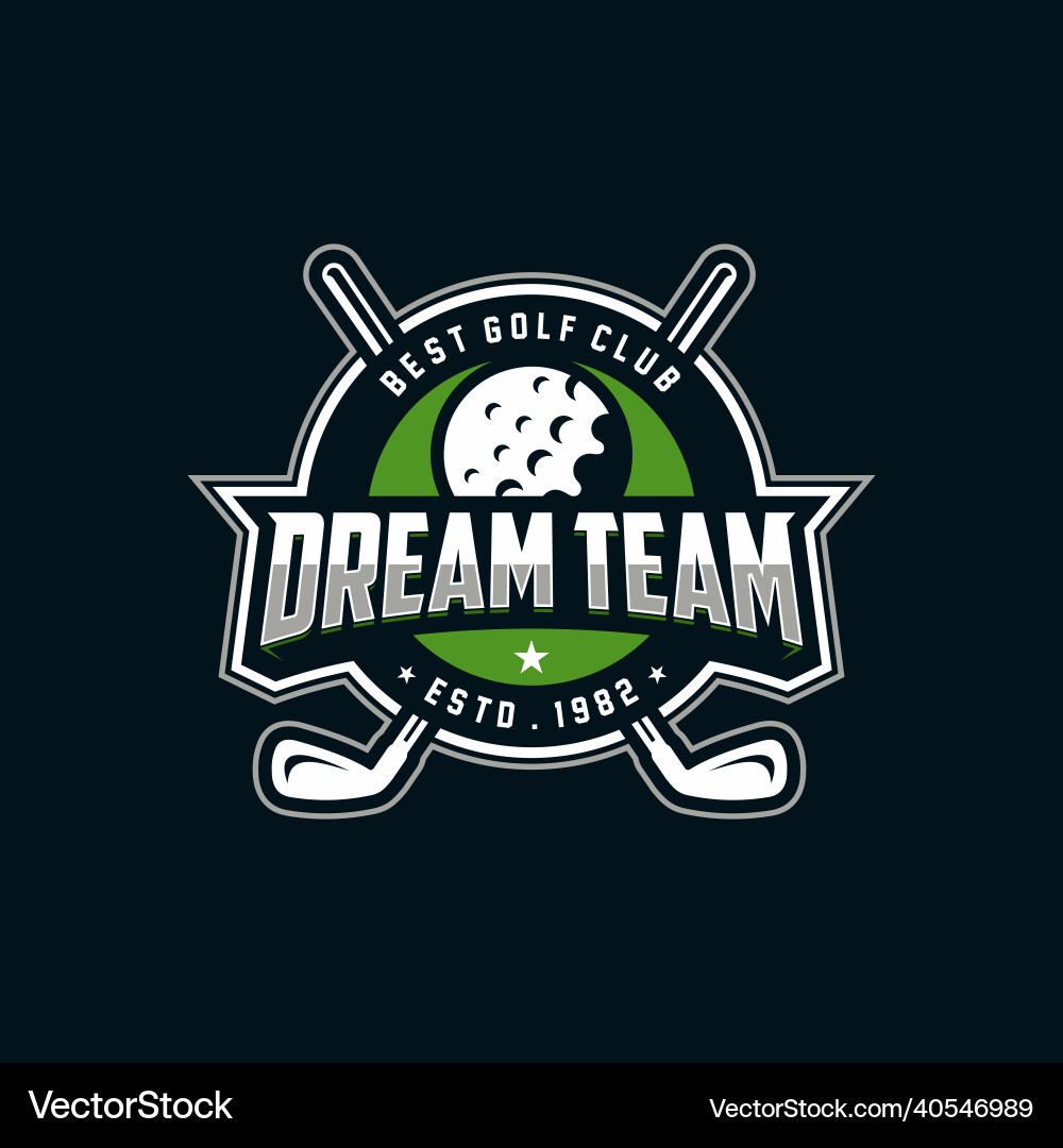 Modern professional golf template logo design Vector Image