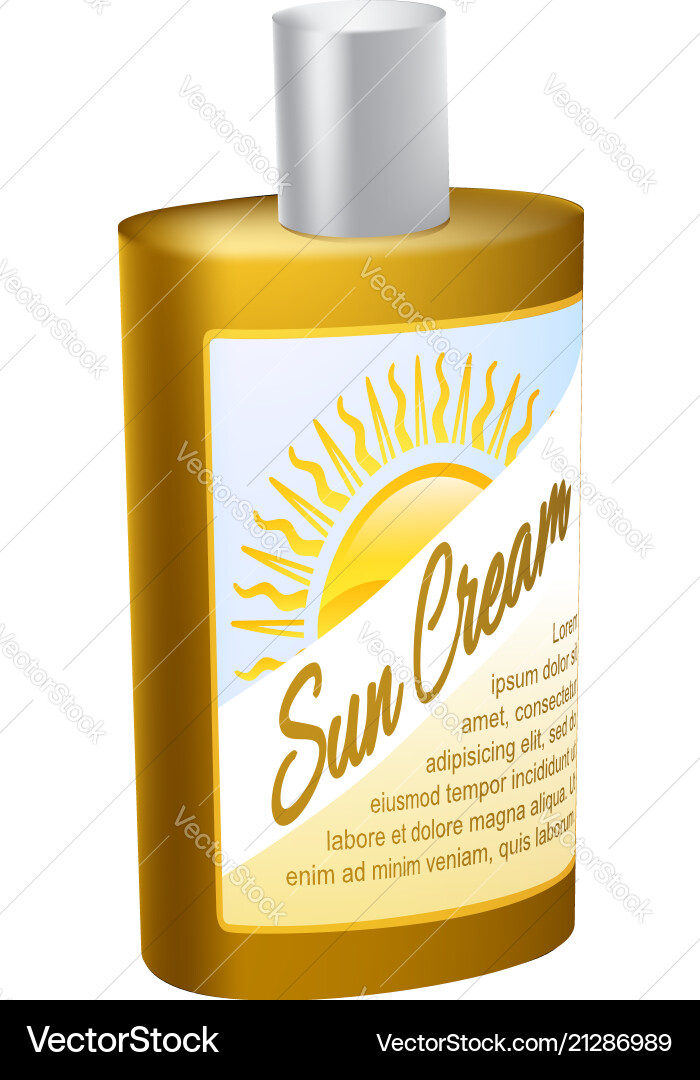 Sun cream Royalty Free Vector Image - VectorStock