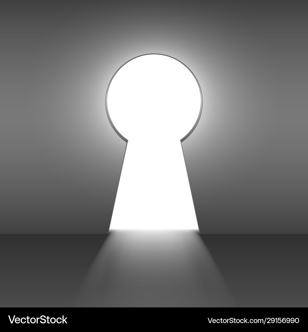 An opening in a wall shape keyhole Royalty Free Vector Image