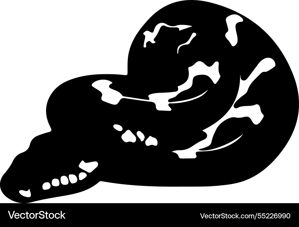 Boa constrictor silhouette Royalty Free Vector Image