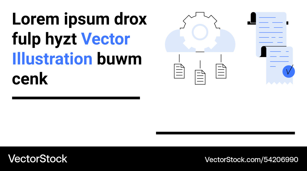 Business process optimization with gear Royalty Free Vector