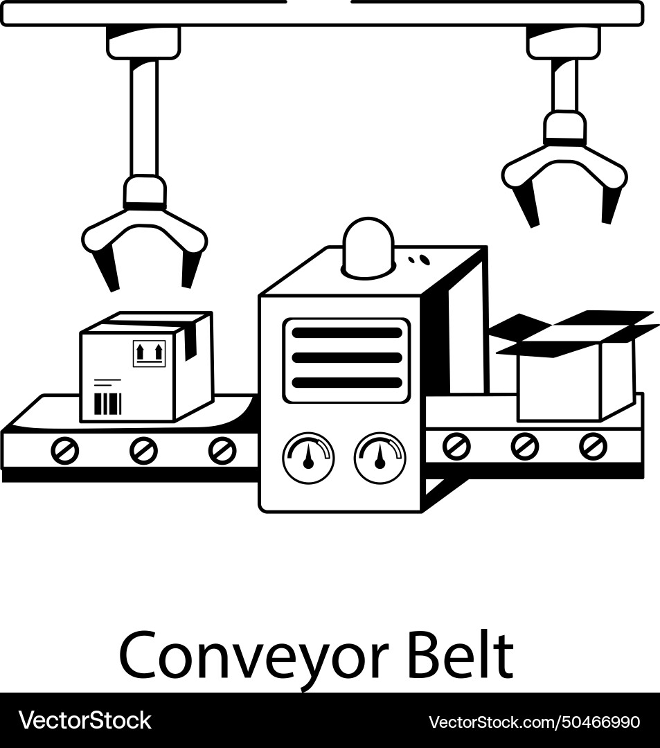 Conveyor belt Royalty Free Vector Image - VectorStock