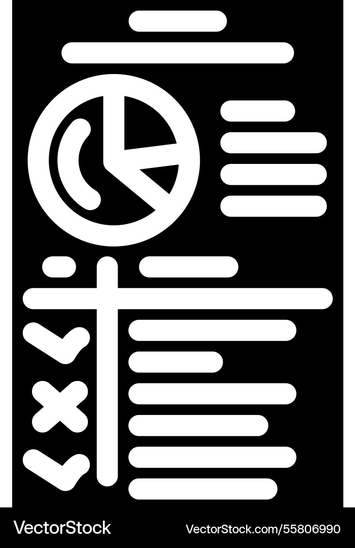 Expense reports budget planning glyph icon Vector Image